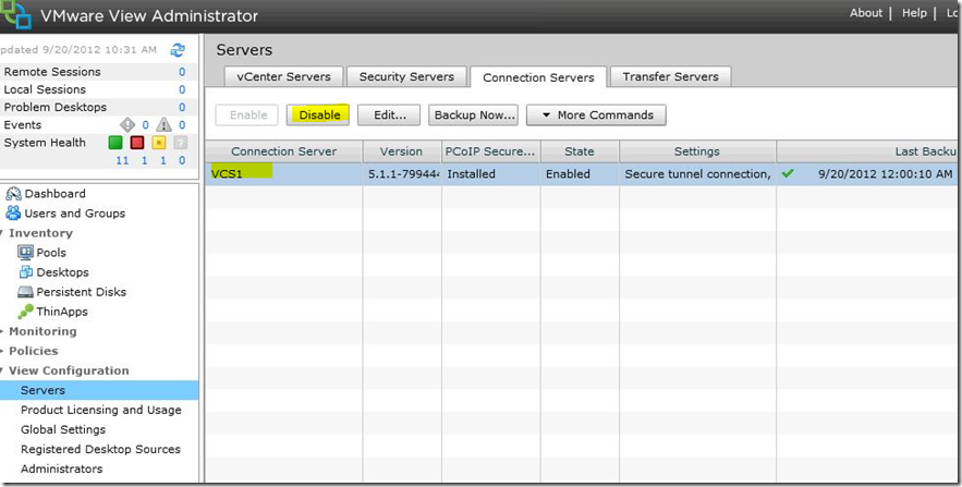 Performing Outage Free Maintenance on View Connection Servers ...